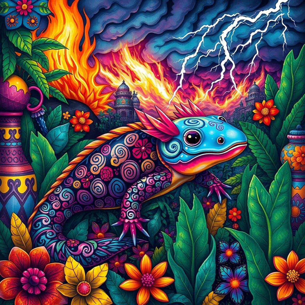 The fire of Xolotl burns behind me, but the axolotl remains.