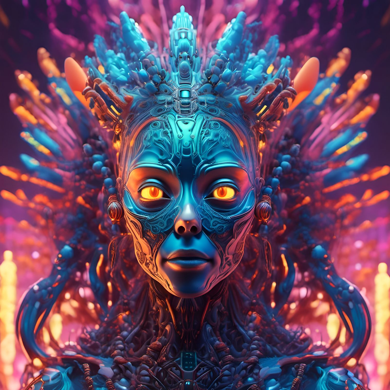 The Alien Humanoid Queen. - AI Generated Artwork - NightCafe Creator