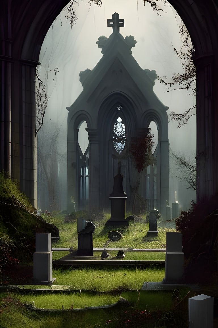 Lycoris radiata in a gothic cemetery a masterpiece, 8k resolution, dark ...