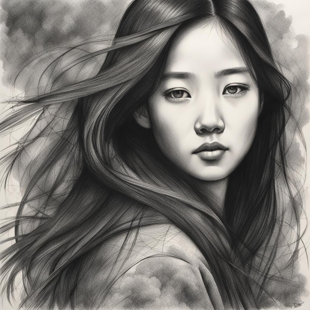 a drawing of a woman - AI Generated Artwork - NightCafe Creator