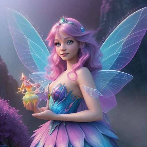 Amazingly Stunningly Beautiful colorful fancy fantasy fairy with ...