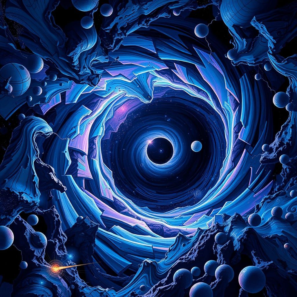 Interdimensional Black Hole Vortex"