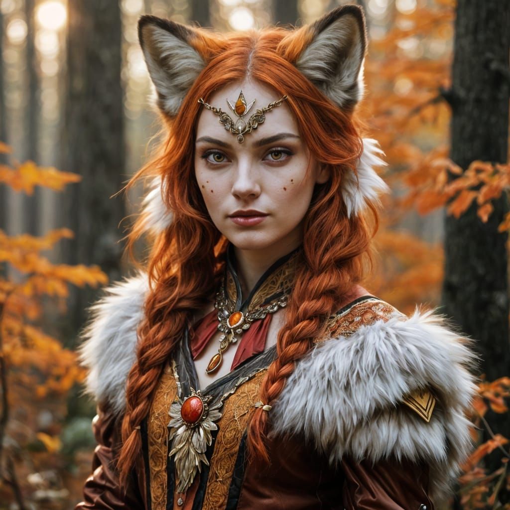 Red Fox cosplay - Realistic Red Fox Cosplayer Portrait in A...