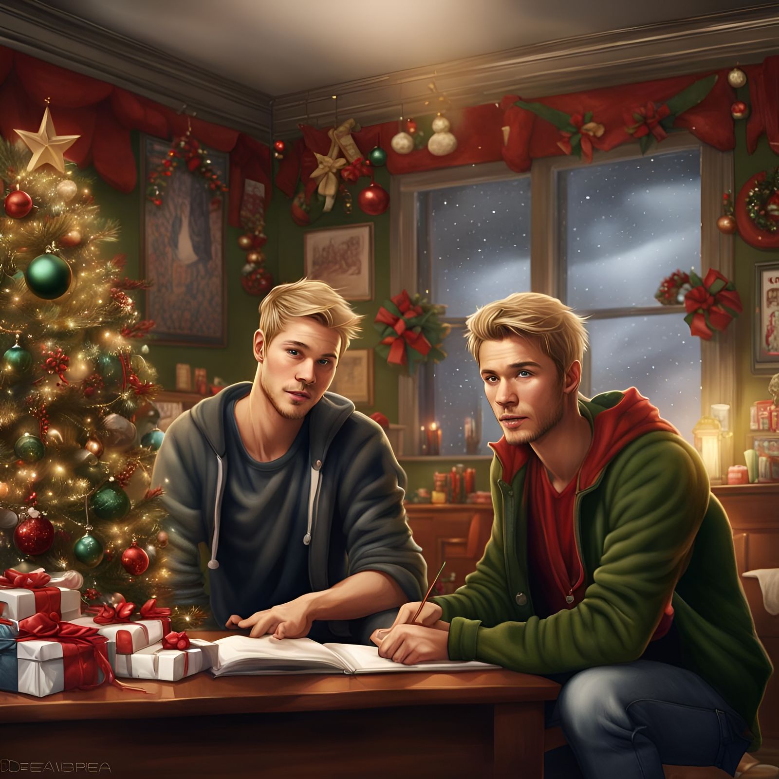 Two college students, one blond, resembling Chad Michael Murray; one ...