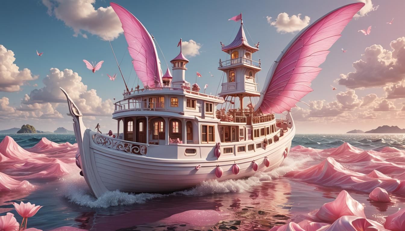 Winged Boat - AI Generated Artwork - NightCafe Creator