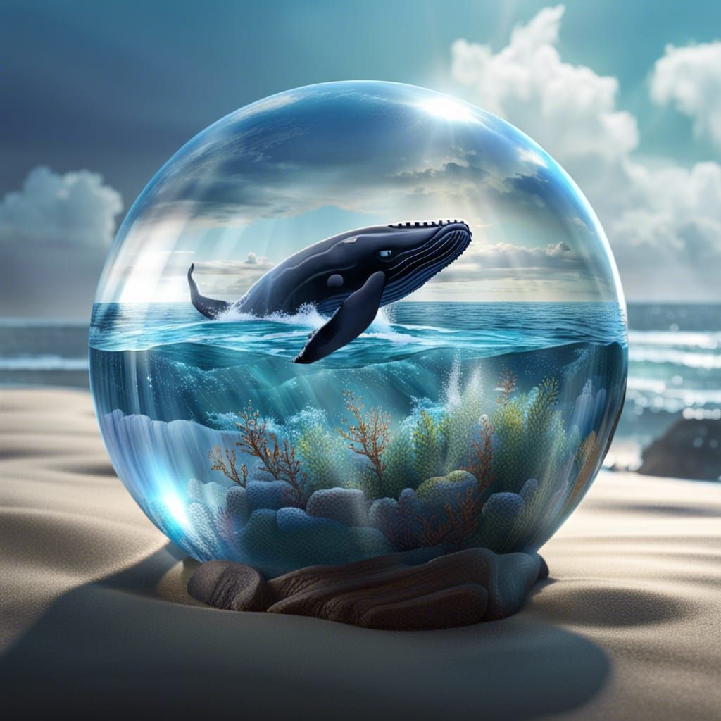 Ocean Sphere - AI Generated Artwork - NightCafe Creator