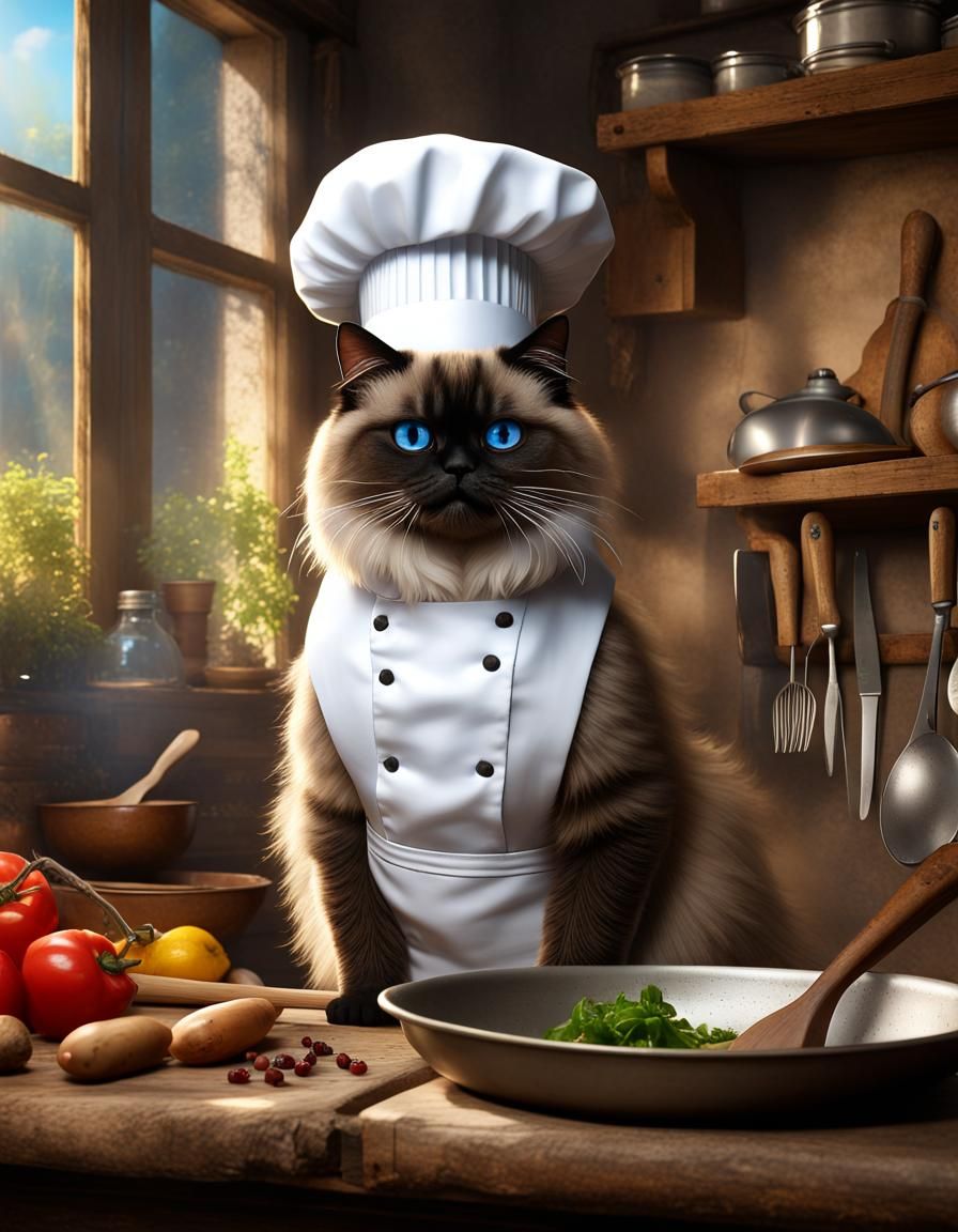 Chef Seal Point - AI Generated Artwork - NightCafe Creator