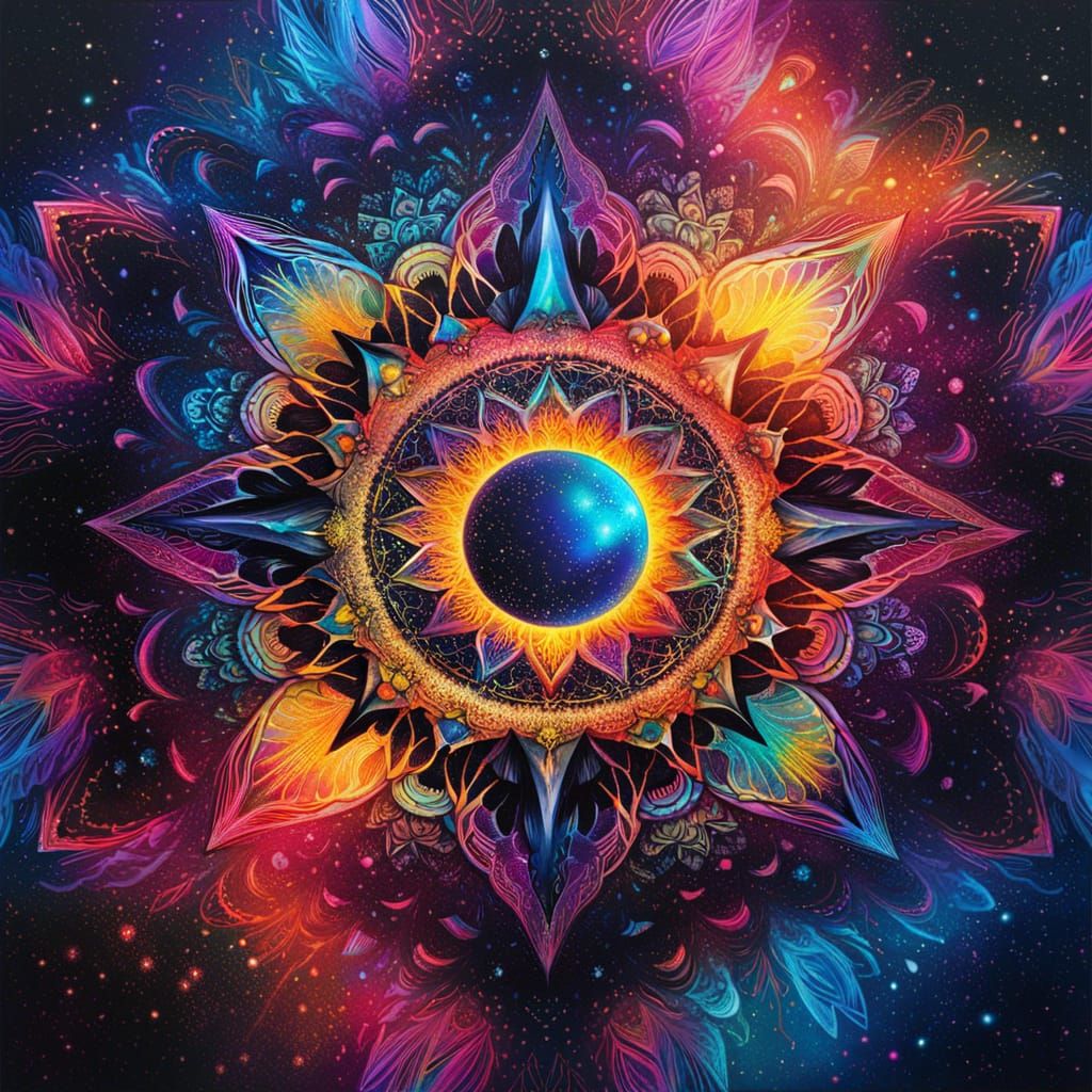 Cosmic Mandala - AI Generated Artwork - NightCafe Creator