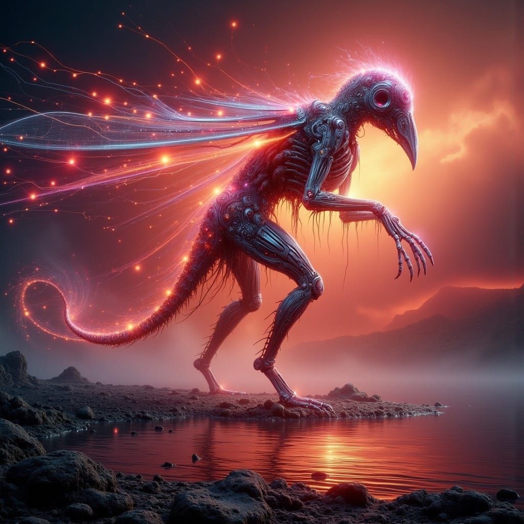 Cybernetic Horror of a Grotesque Kandra in Grimdar... - AI Art