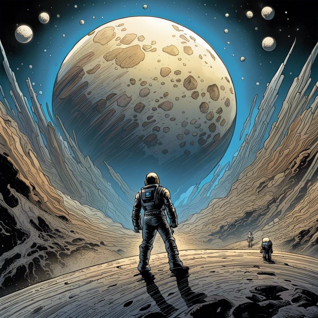 Moon collision - AI Generated Artwork - NightCafe Creator