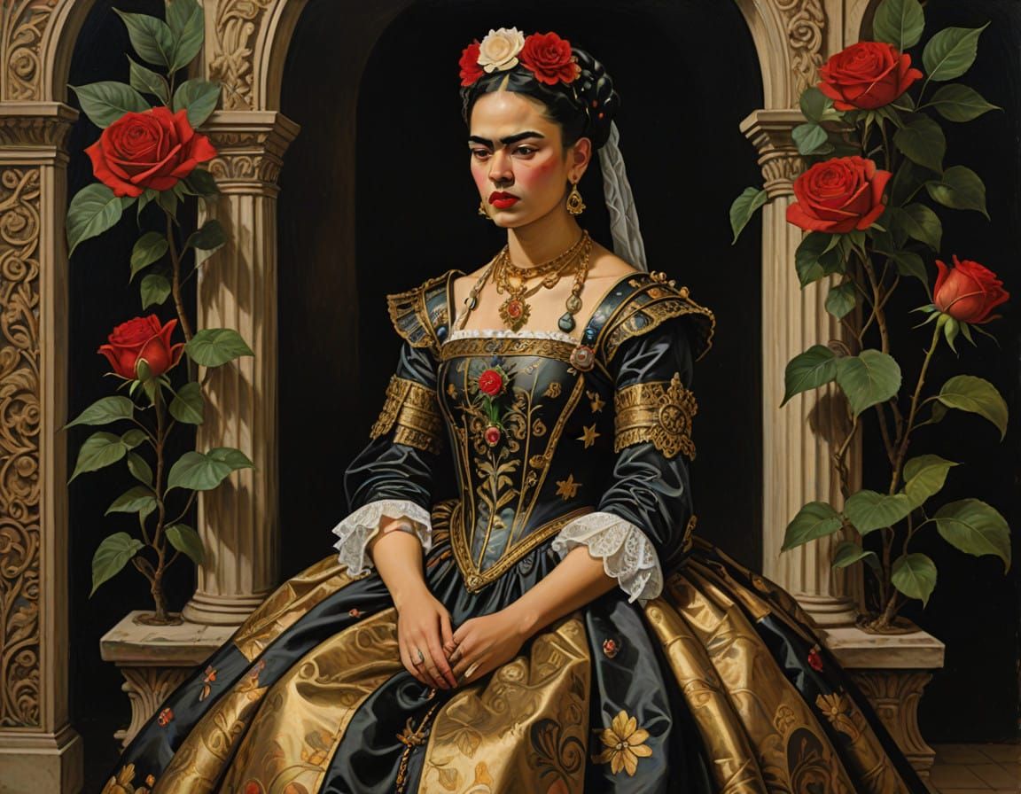 Elegant Knight Bows to Enchanted Lady in Dreamlike... - AI Art