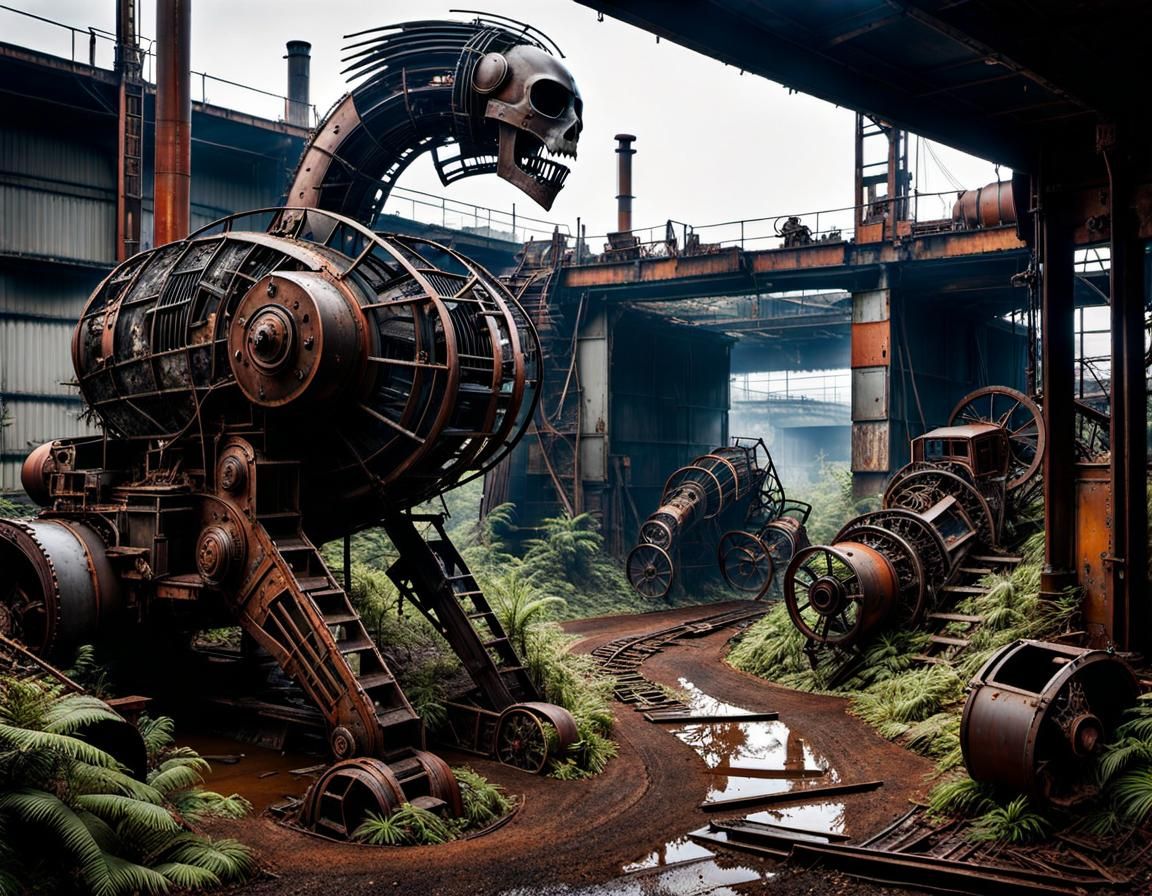 The Scrapyard of Broken Robot Dreams - AI Generated Artwork - NightCafe Creator