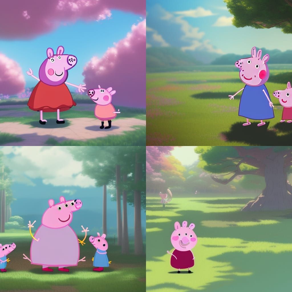 peppa pig - AI Generated Artwork - NightCafe Creator