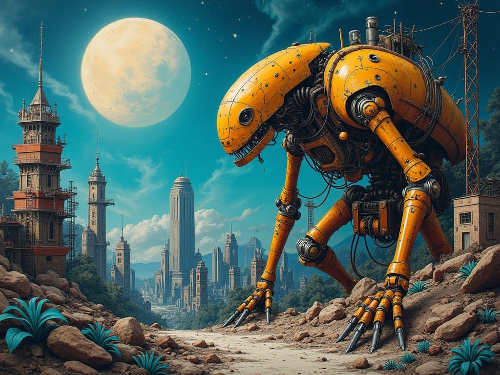 Mechanized Conglomeration Will Feed in the Broken Moon Papercut Town