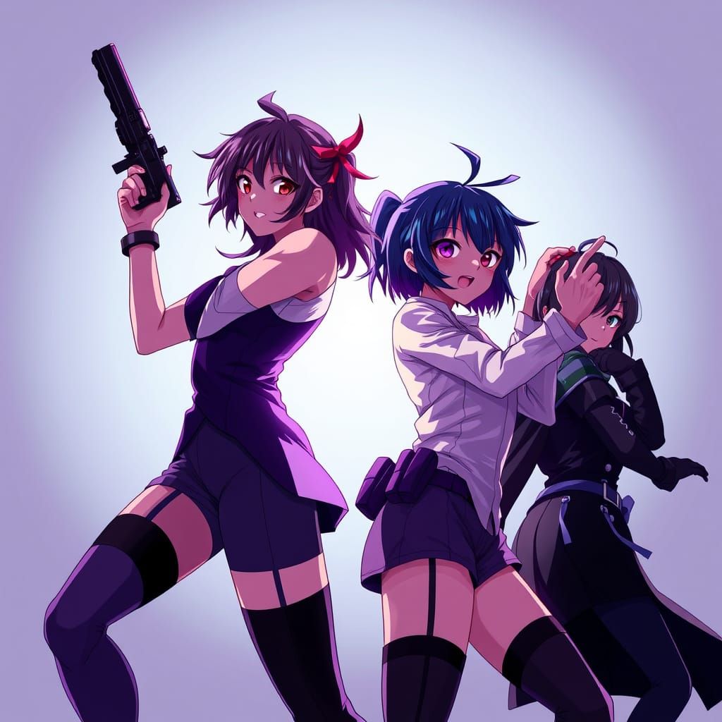 Kids - Energetic Anime Artwork in Studio Trigger Style