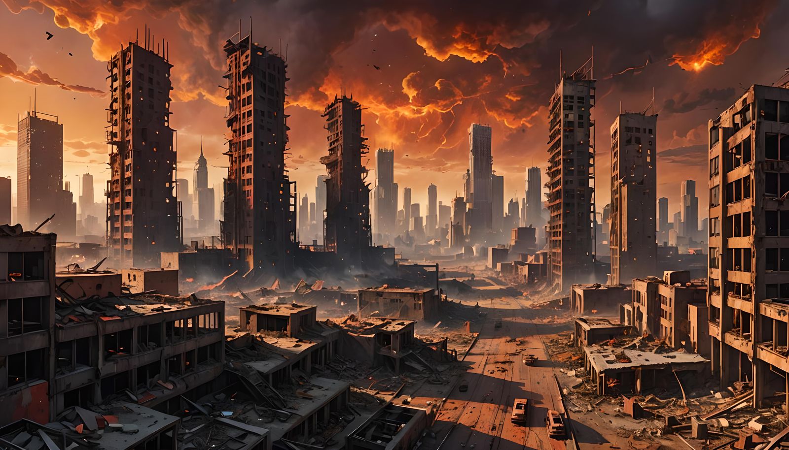 A modern post-apocalyptic landscape - AI Generated Artwork - NightCafe ...