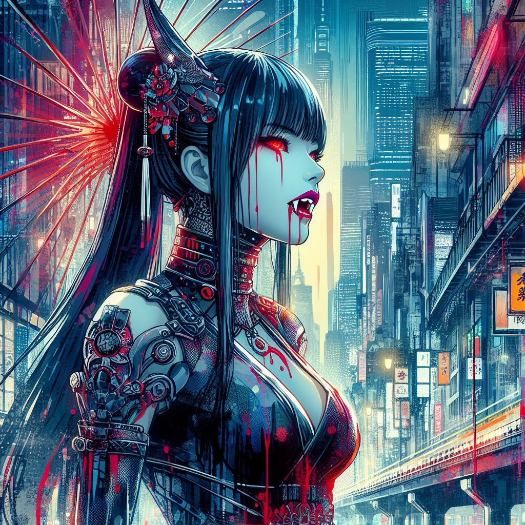 Vampire Android - AI Generated Artwork - NightCafe Creator