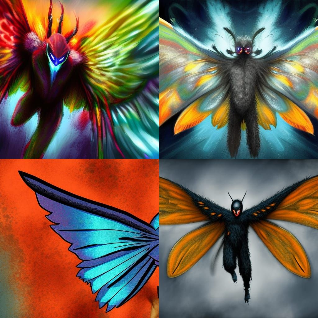 Mothman happy birthday - AI Generated Artwork - NightCafe Creator