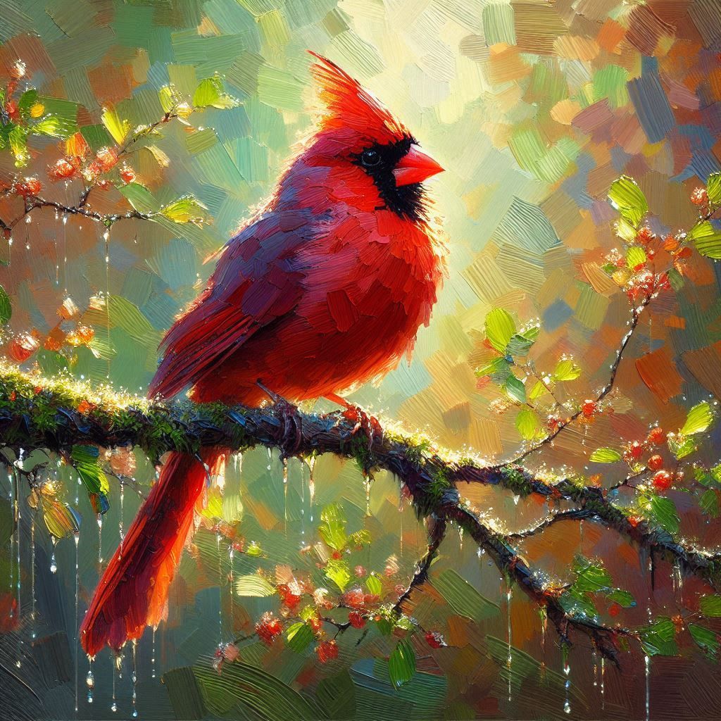 The Red Cardinal - AI Generated Artwork - NightCafe Creator