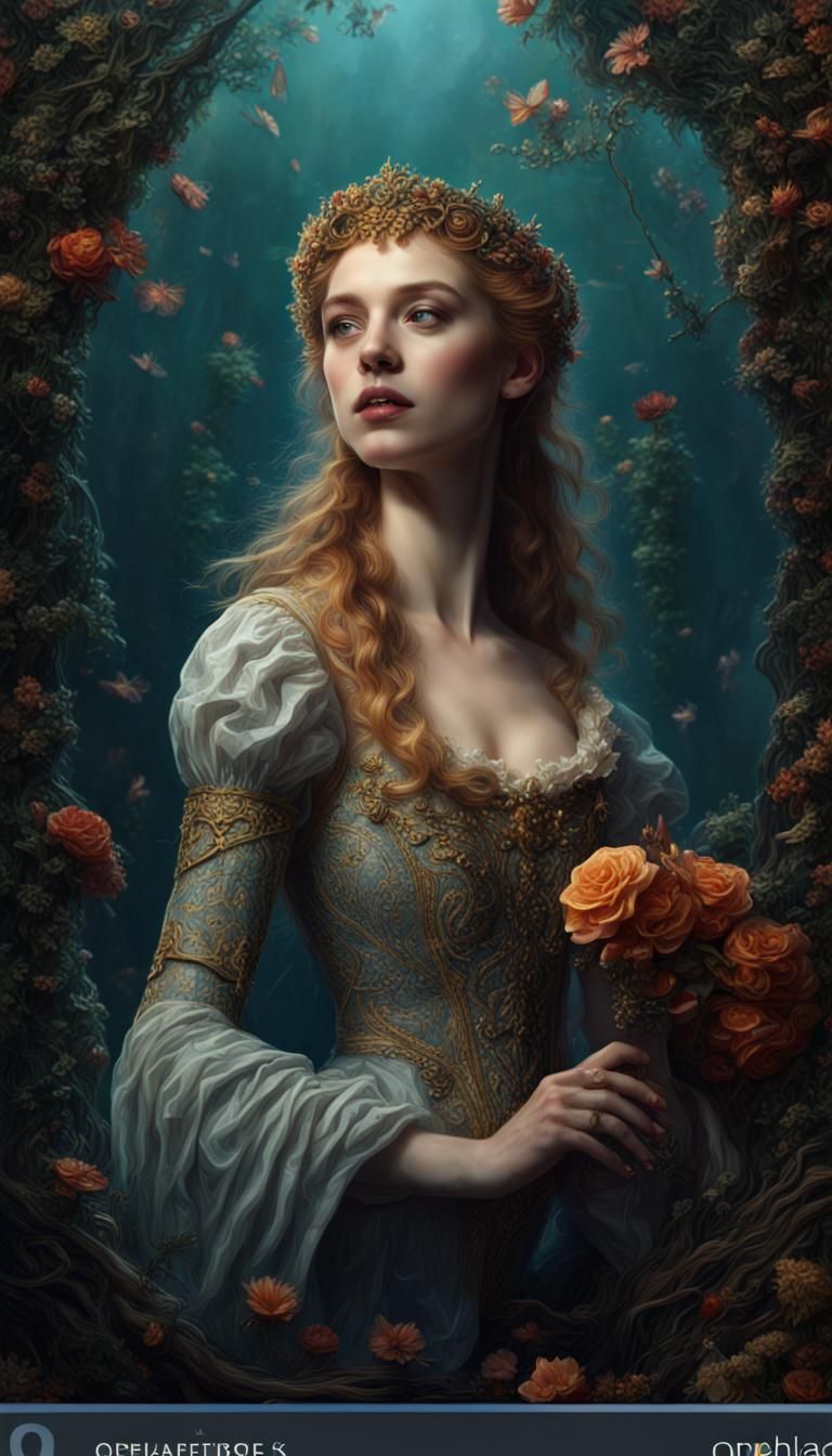 Ophelia from Shakespeare's "Hamlet". - AI Generated Artwork - NightCafe ...
