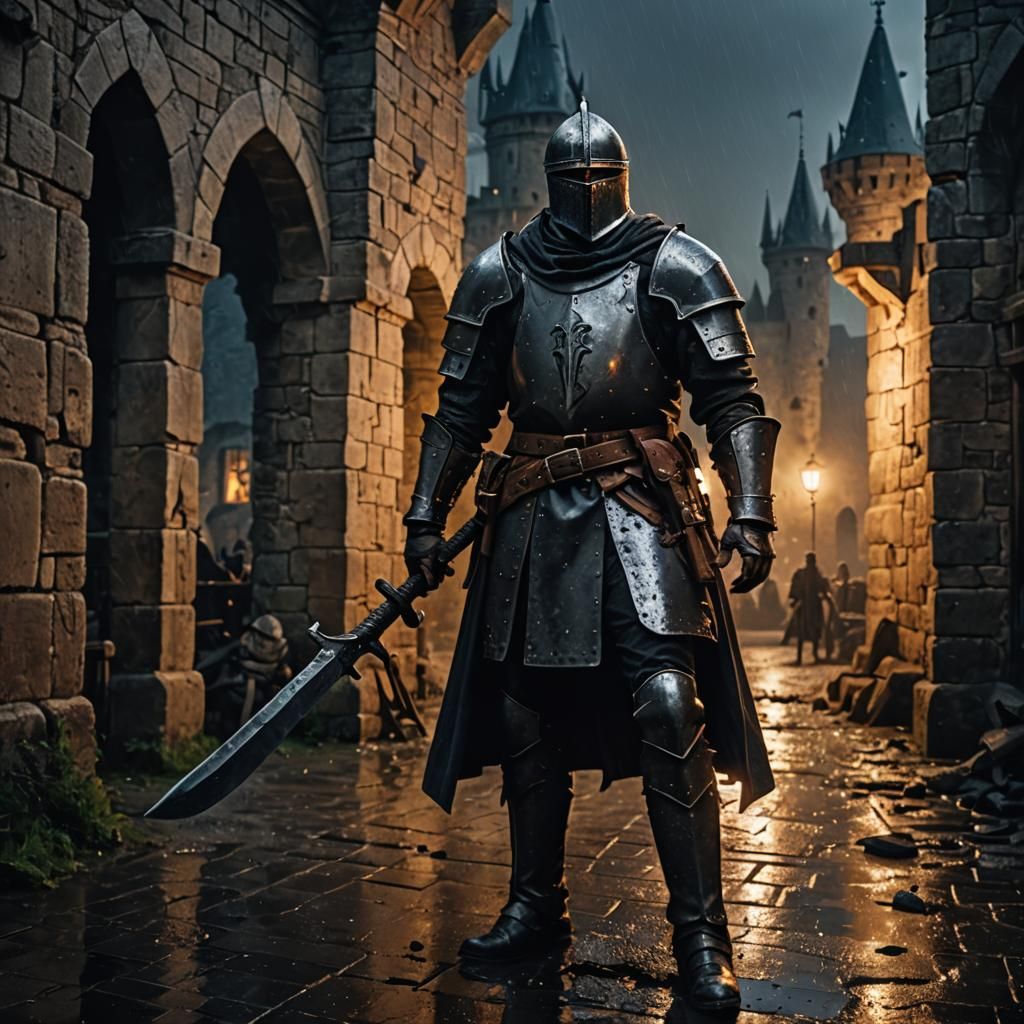 Knight at Siege - AI Generated Artwork - NightCafe Creator