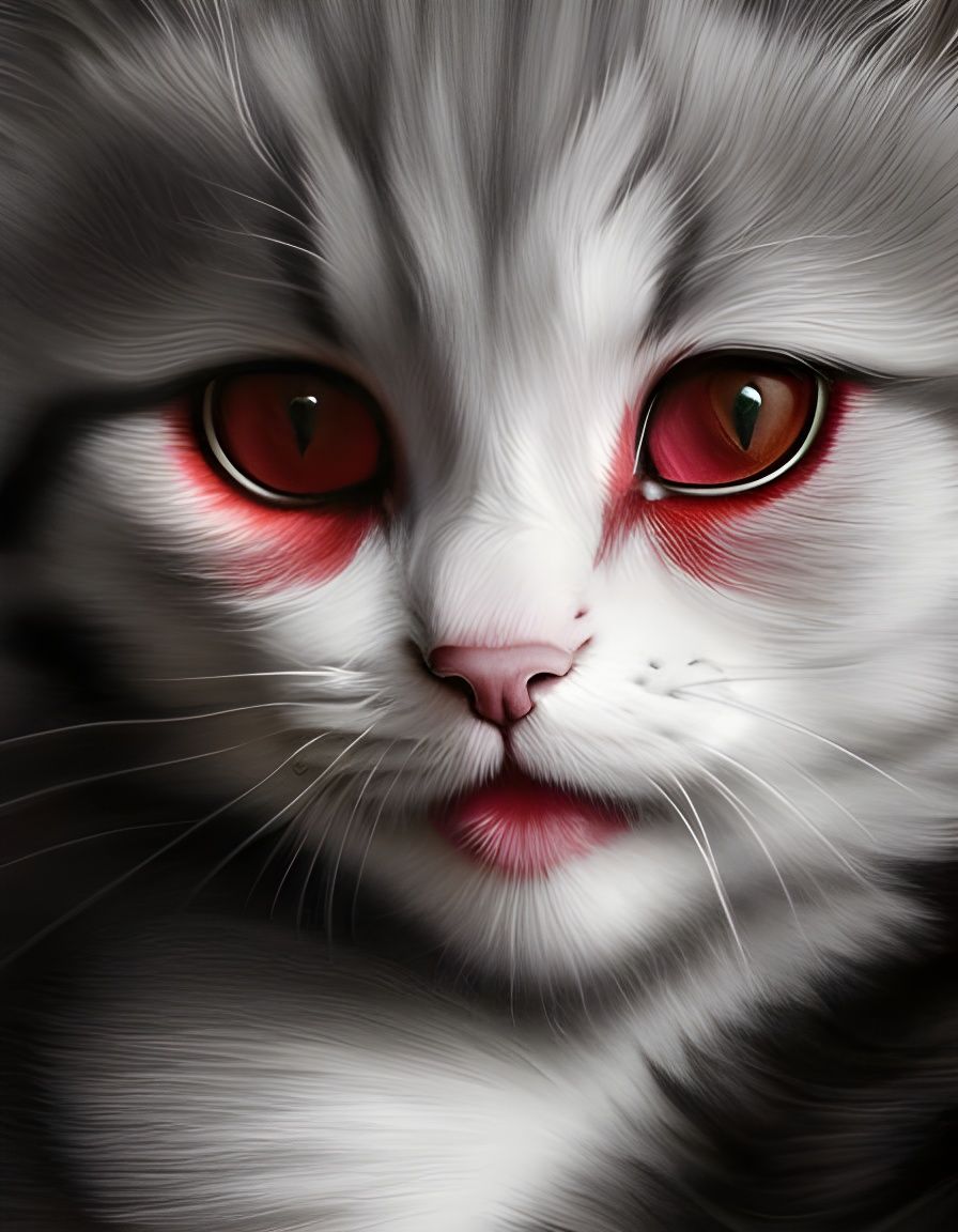 vampire kitten - AI Generated Artwork - NightCafe Creator