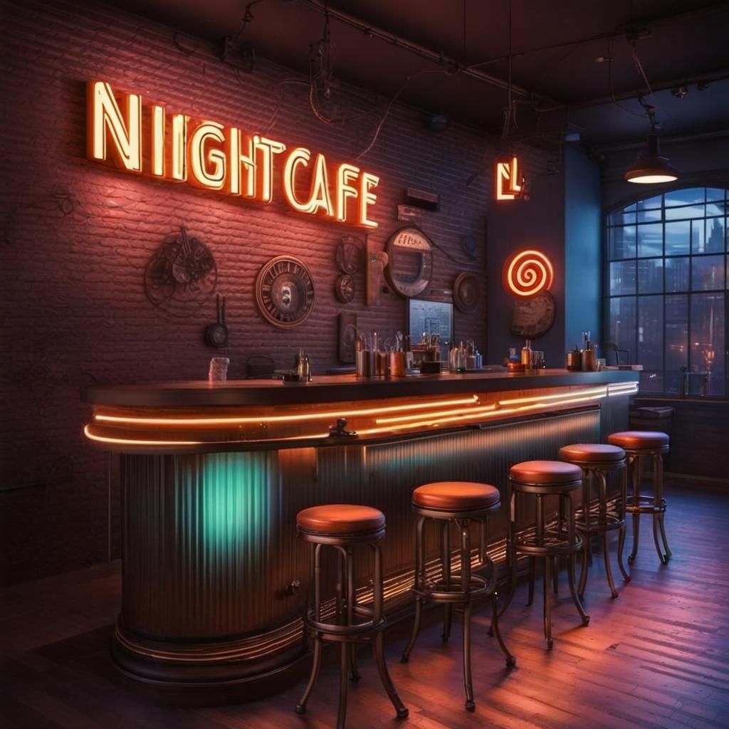 Nightcafe bar. - AI Generated Artwork - NightCafe Creator