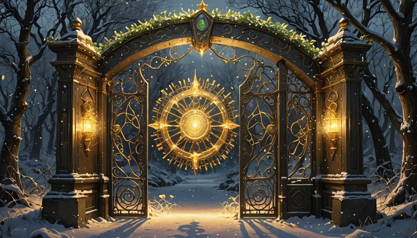 Forged gate of destiny - AI Generated Artwork - NightCafe Creator