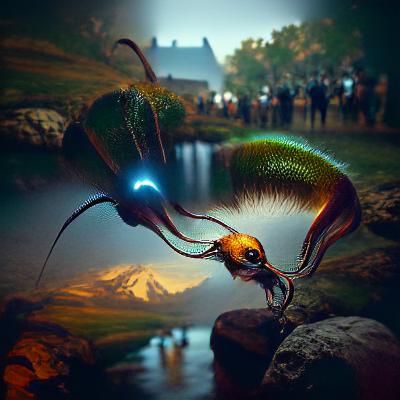 Strange beautiful alien insect creature. beautifully lit. Albert ...