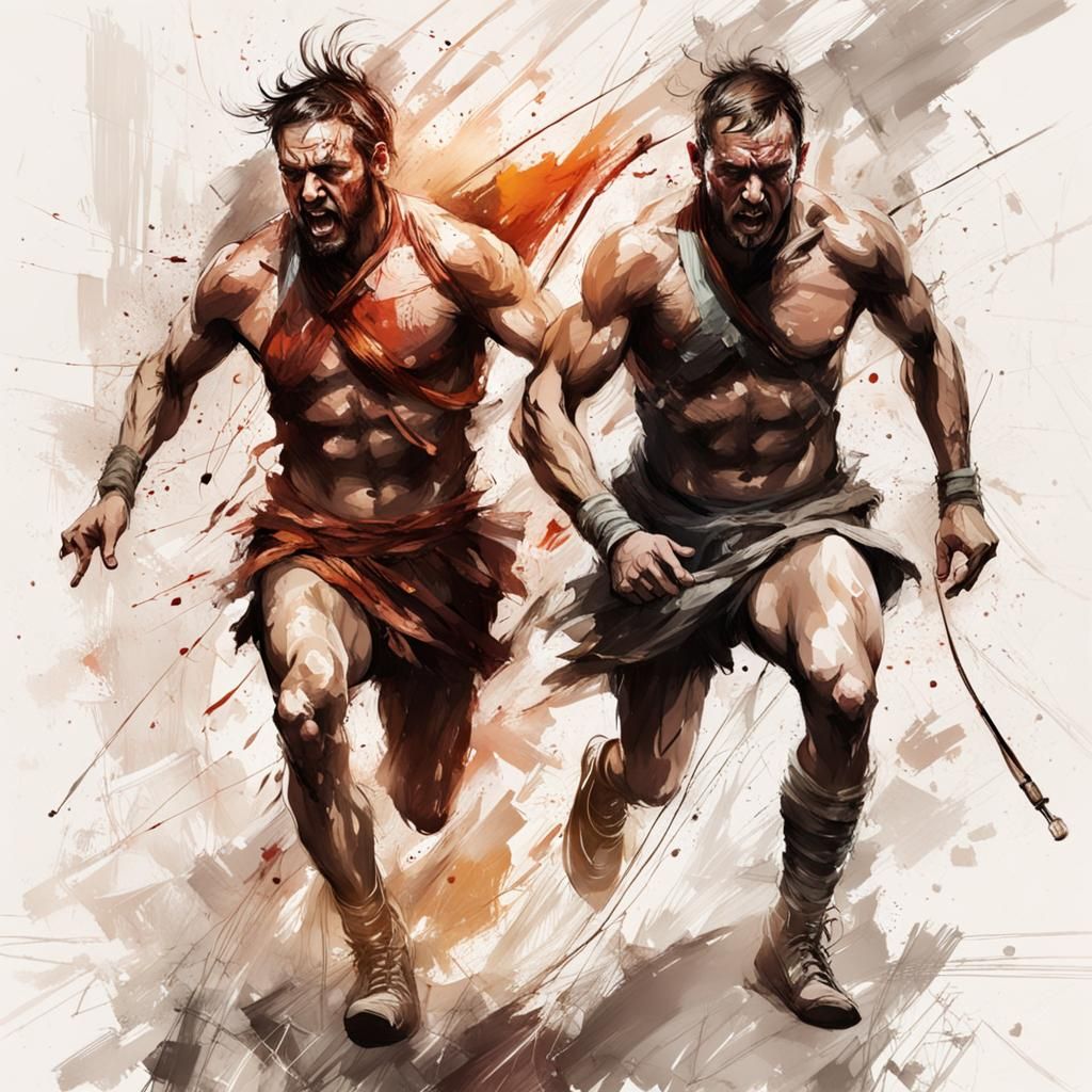 Roman Foot Race - AI Generated Artwork - NightCafe Creator