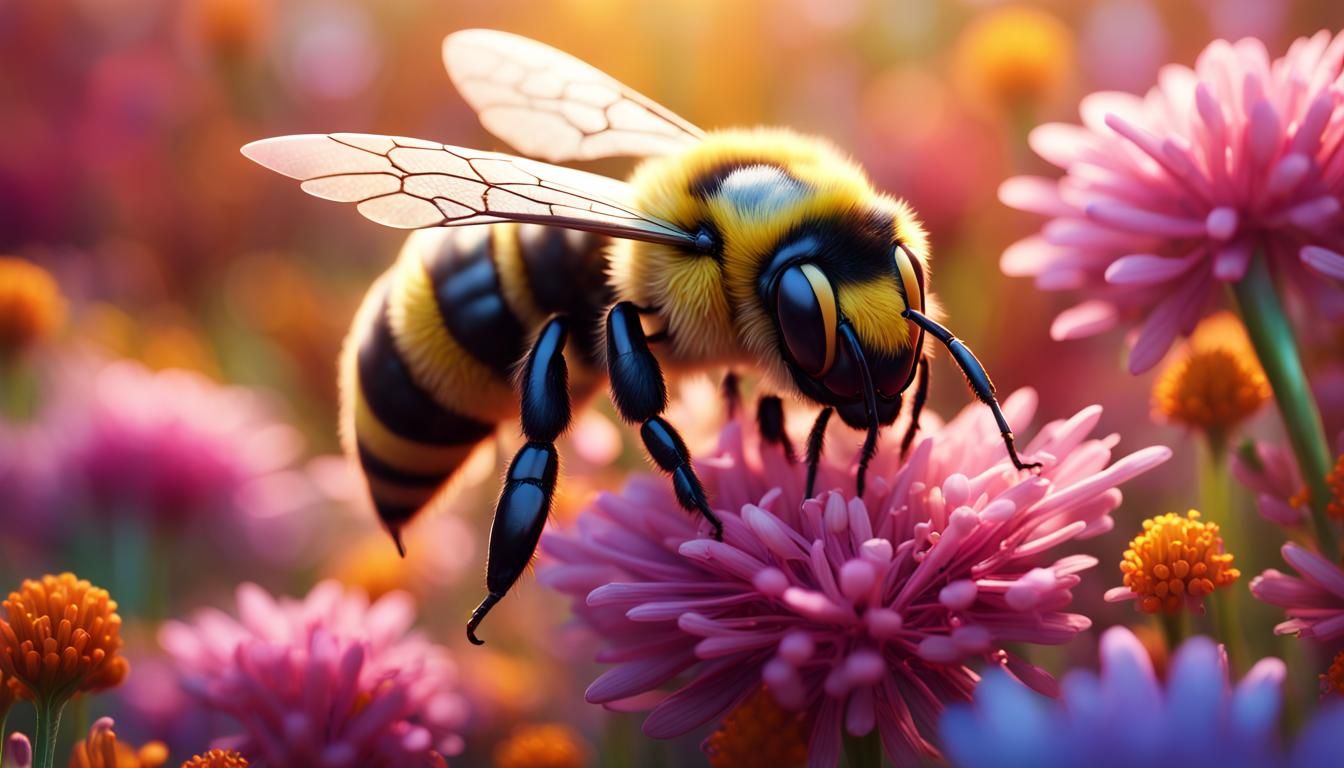 Realistic bee - AI Generated Artwork - NightCafe Creator