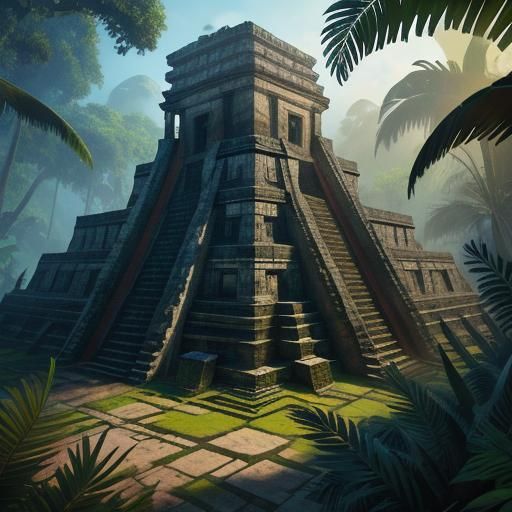 Maya Temple - AI Generated Artwork - NightCafe Creator