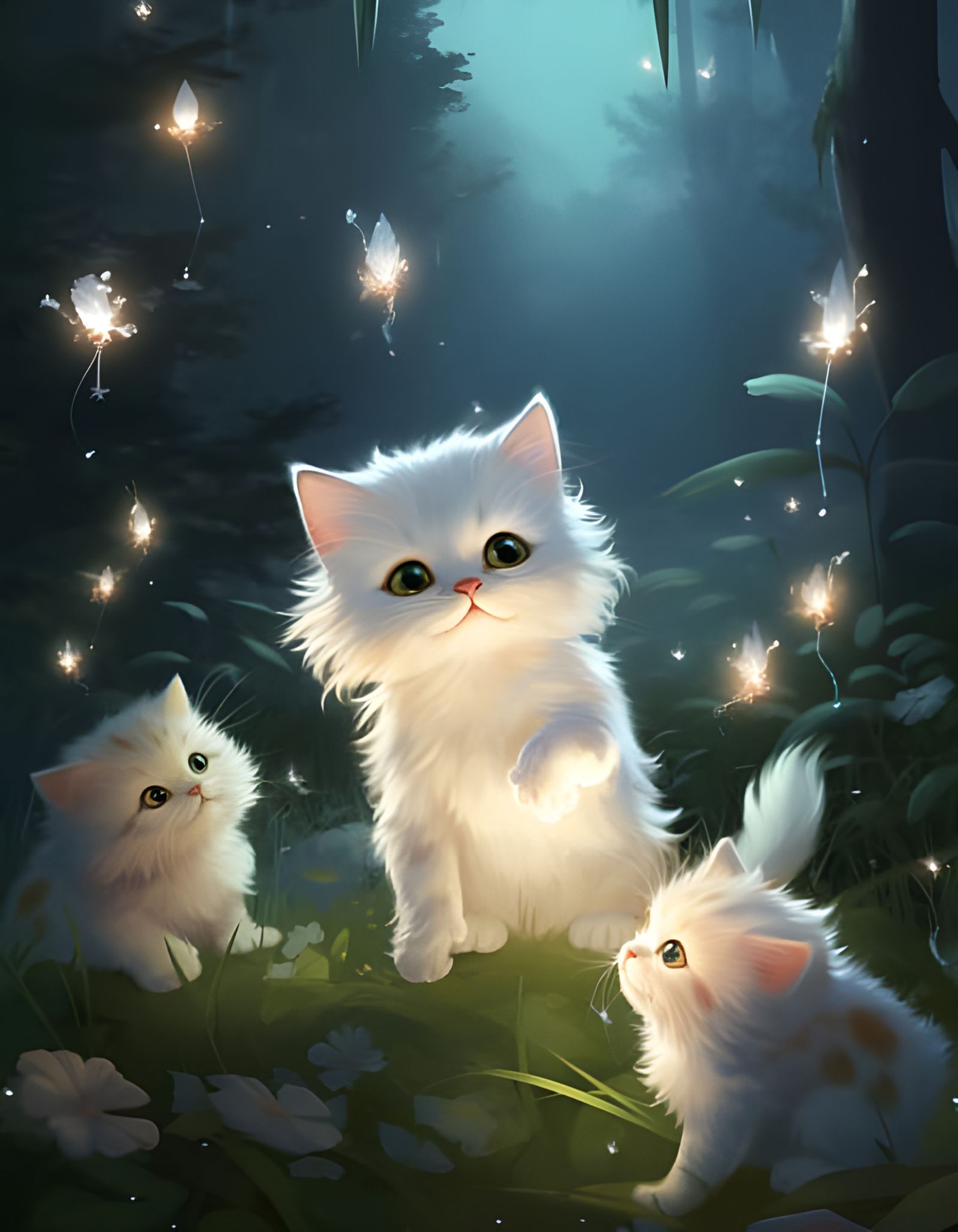 Fluffy kittens and playful dreams - AI Generated Artwork - NightCafe Creator