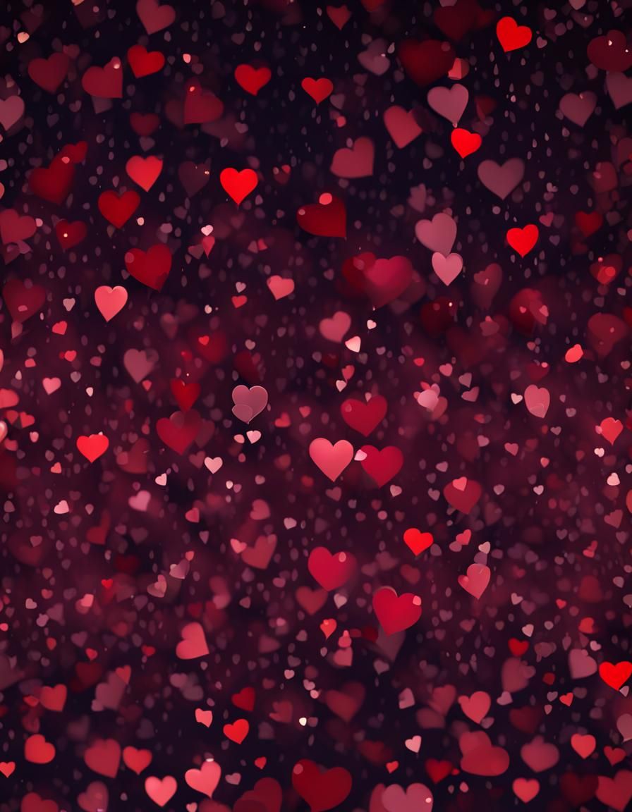 rain of hearts - AI Generated Artwork - NightCafe Creator