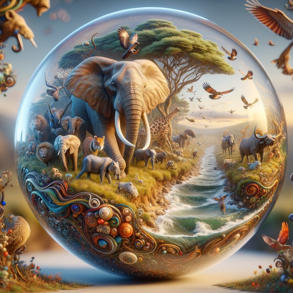 Addo Elephant National Park with a whole bunch of wild animals in a ...