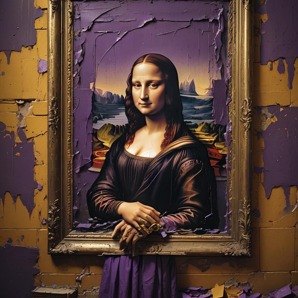 Leonardo da Vinci's Mona Lisa portrait in the room - AI Generated ...