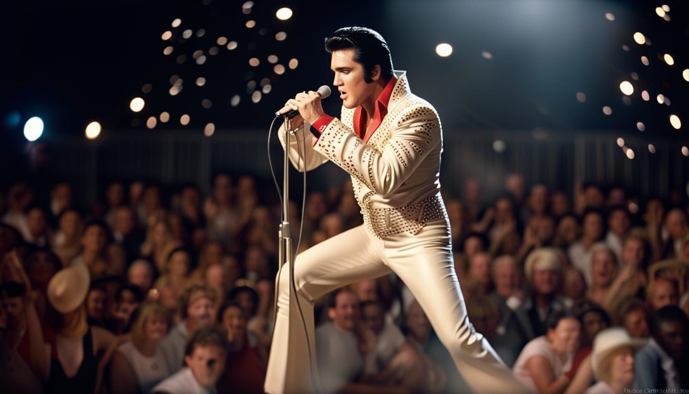 Elvis Presley Performing - AI Generated Artwork - NightCafe Creator