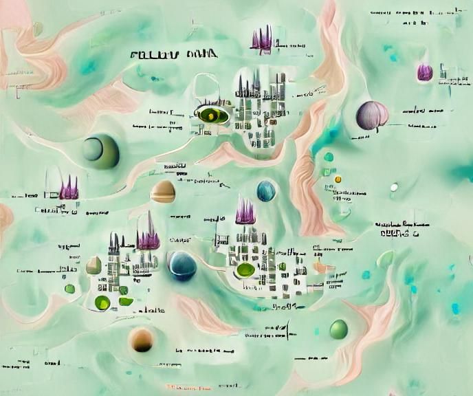 A map to a fantasy city on an alien planet - AI Generated Artwork ...