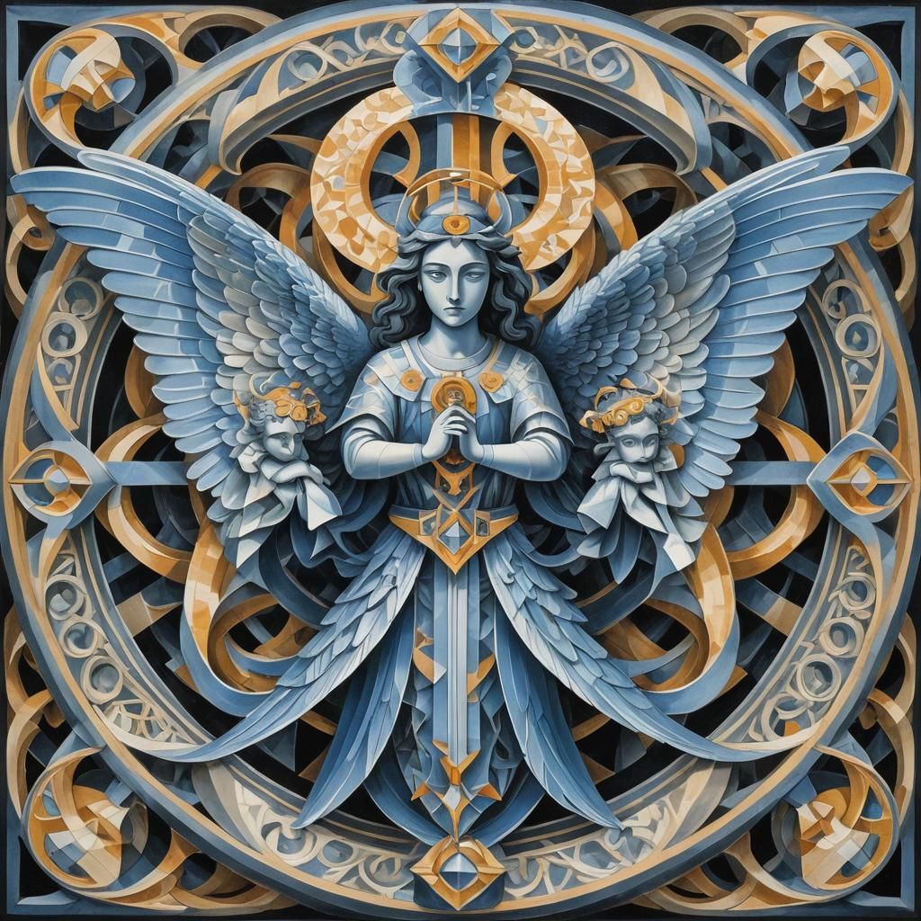 Cubist angel - AI Generated Artwork - NightCafe Creator