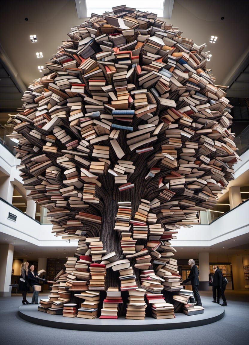 Library tree - AI Generated Artwork - NightCafe Creator