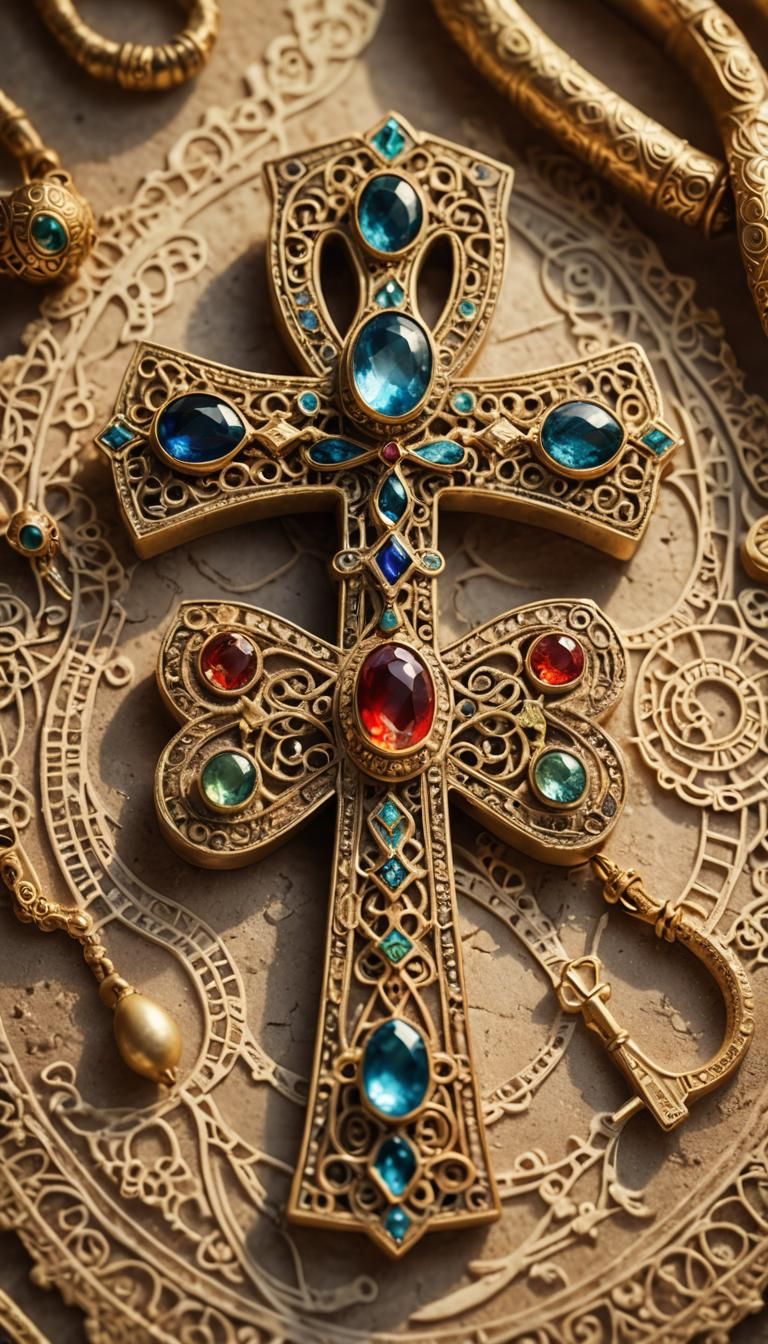 esoteric healing tools ankh - Egyptian Mystical Ankh with Ge...