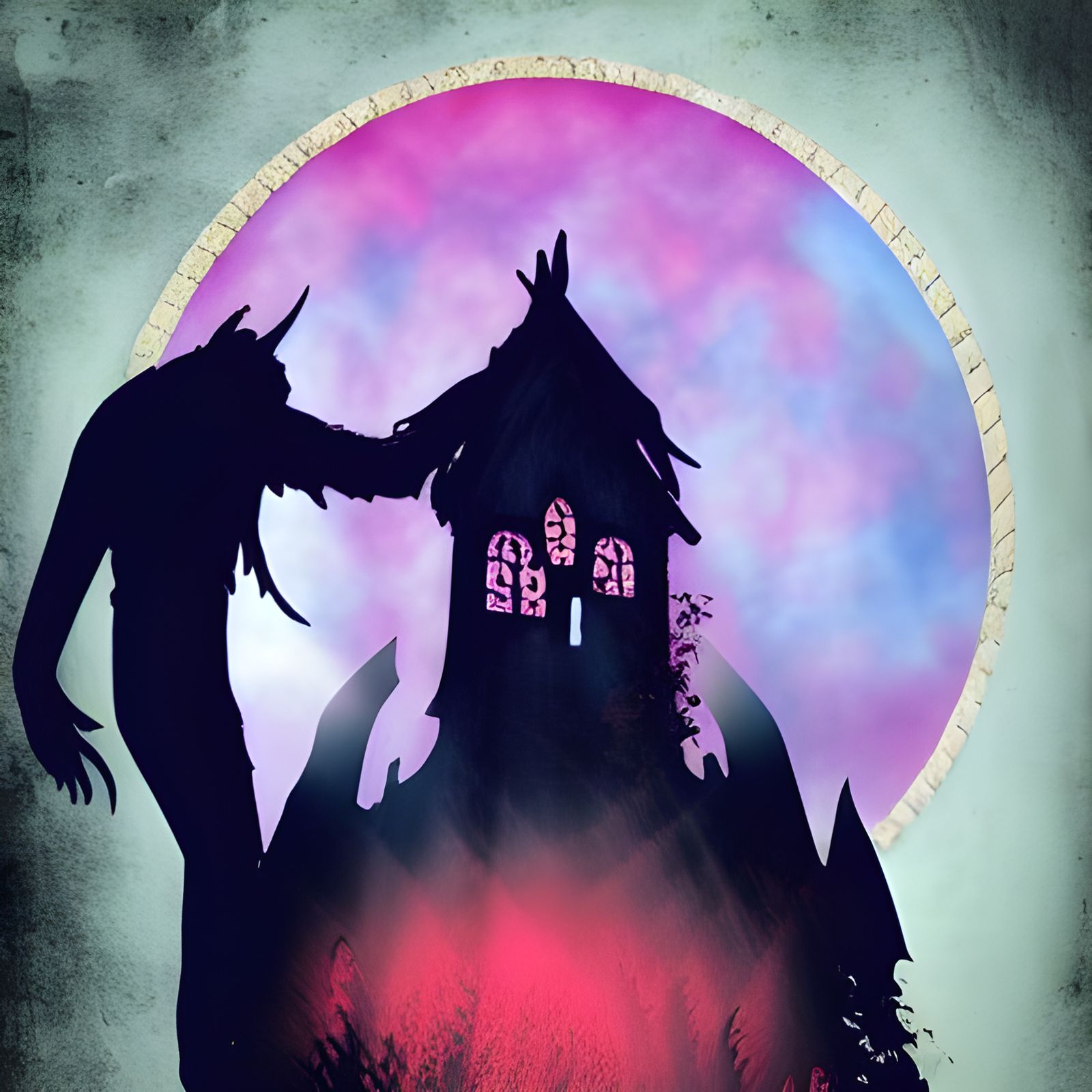 Beautiful Devil gothic art folk art mysterious colorful beautiful ...