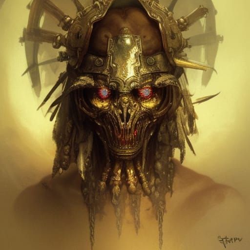 Ancient Demon Helmet - AI Generated Artwork - NightCafe Creator