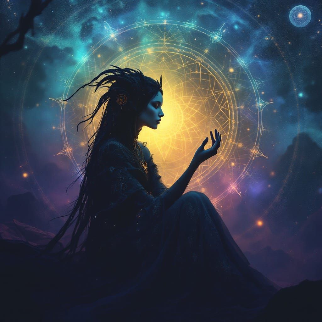 Arcane avatar - Ethereal Mystic Being in Contemplative Profi...