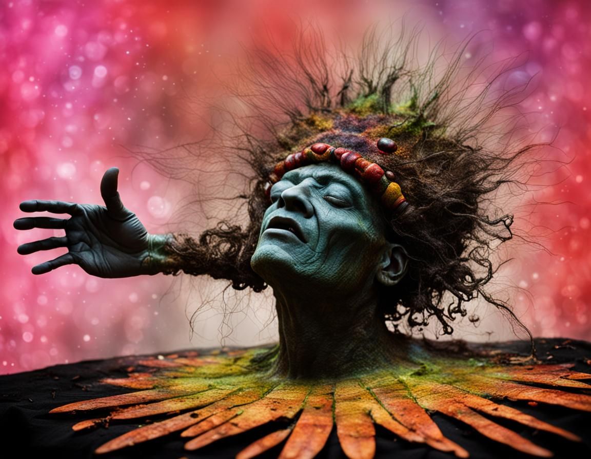 Freaky Face Reaches for the Divine - AI Generated Artwork - NightCafe ...
