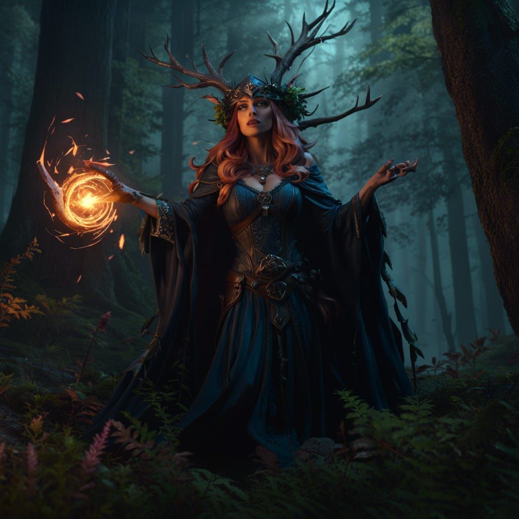Forest witch - AI Generated Artwork - NightCafe Creator