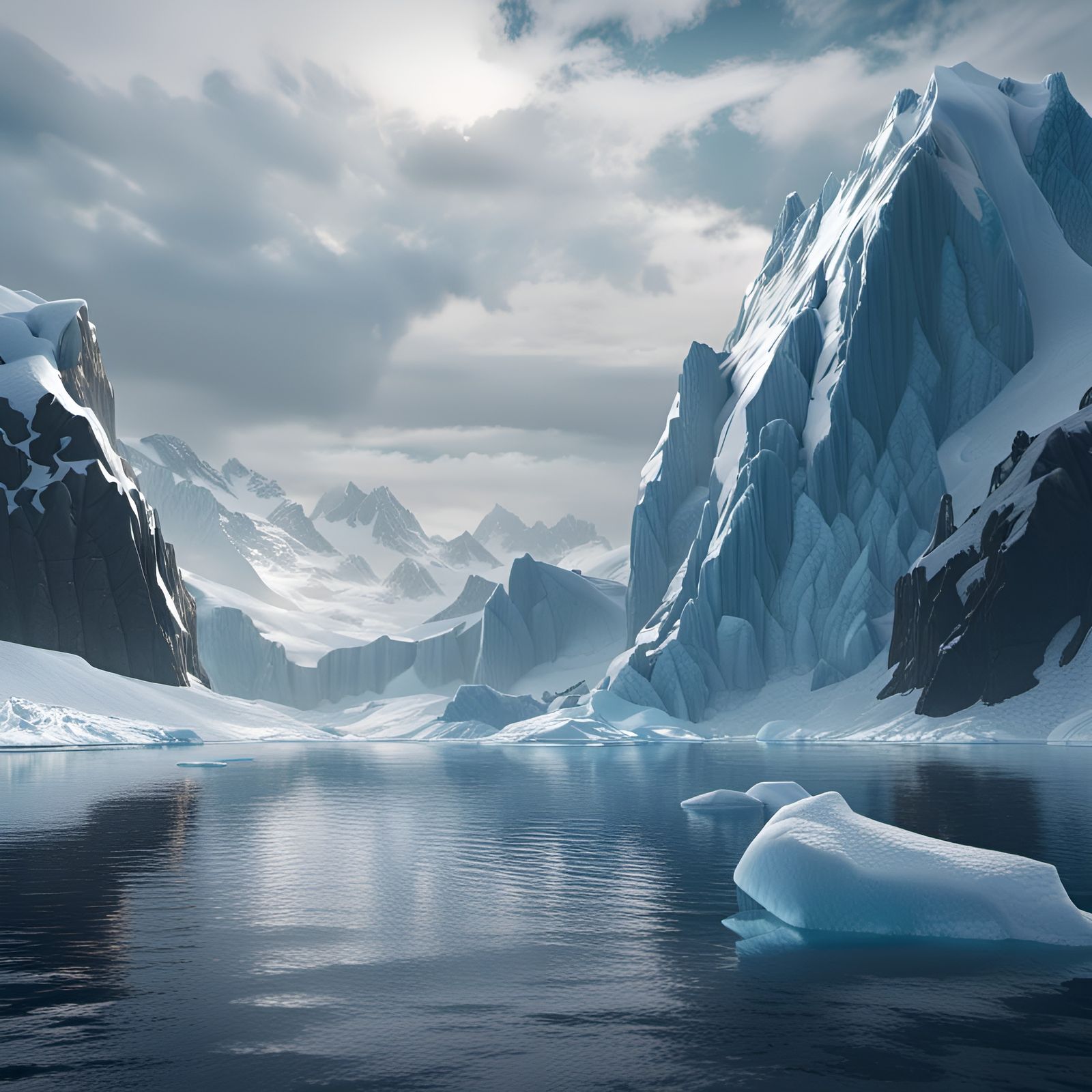 Icy Landscape~ ️ - AI Generated Artwork - NightCafe Creator