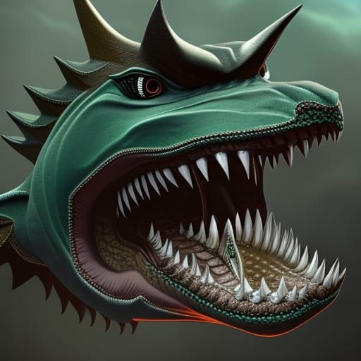 anthropomorphic lifeform, demihuman, half shark, - AI Generated Artwork ...