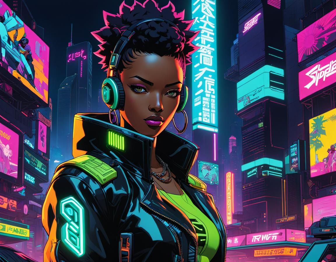 Afropunk Meets Jet Set Radio Future - AI Generated Artwork - NightCafe Creator