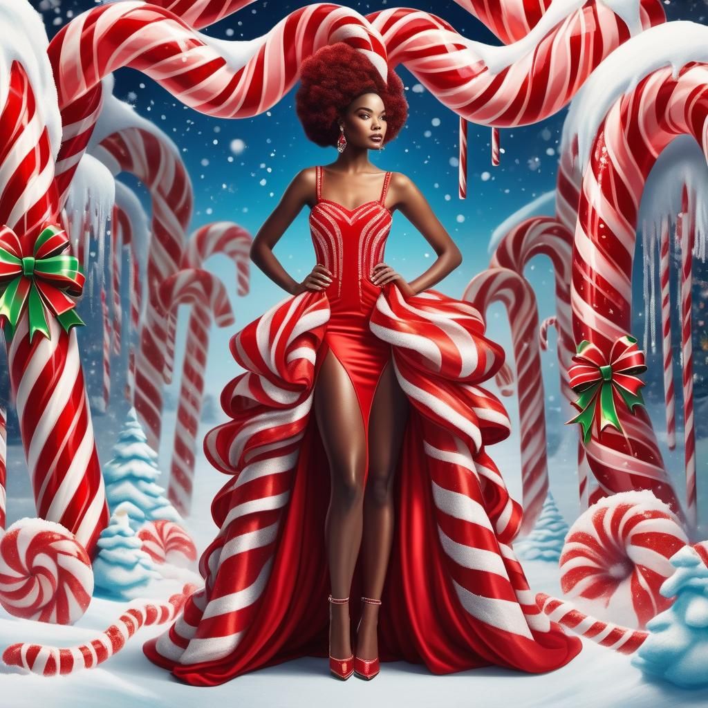 Red Wide Evening Gown Realistic & Creative. Redone. - AI Generated Artwork - NightCafe Creator